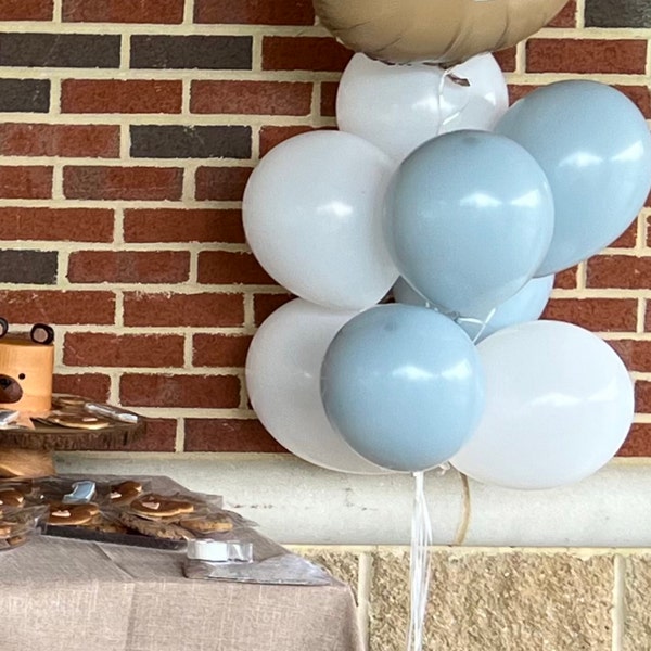 Fog Balloons | Gray Blue Latex Balloons | Gray Blue Birthday Party ...