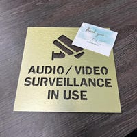 Video and Audio Surveillance in Use. Video and Audio Security Sign ...