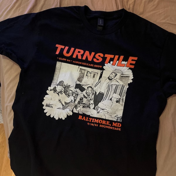 Turnstile Unisex T-shirt - Rock Music Band Merch - Glow on Album Tee ...