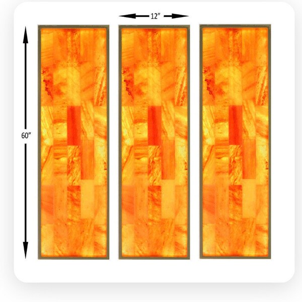 36" X 48" Rare White Himalayan Salt Brick Wall With Full Color Spectrum ...