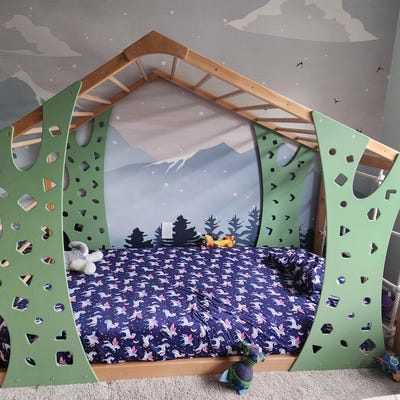 Square Canopy Bed, Four Poster Bed, King Size Bed, Low Platform Bed ...