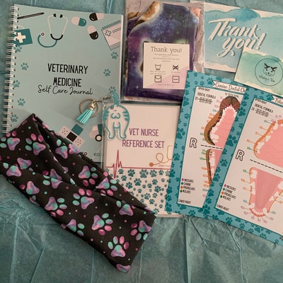 DIGITAL DOWNLOAD, Vet Nurse Reference Set BLUEBLACK. Printable. Study ...