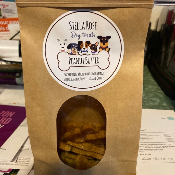 Circle Dog Treat Stickers, Dog Treat Labels, Dog Labels, Dog Stickers ...