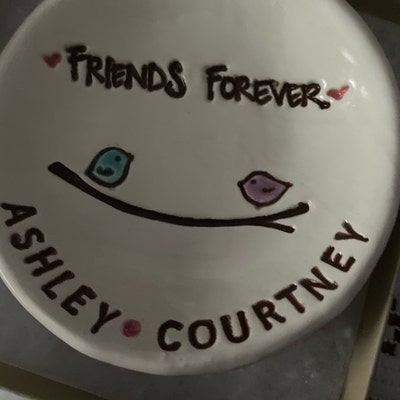 Best Friends Ceramic Ring Dish With Little Birds Personalized Jewelry ...