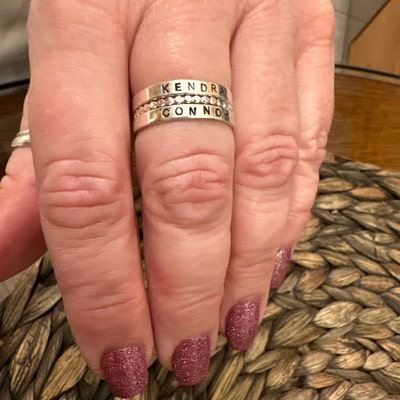 Script Name Ring Sterling Silver Personalized Rings - Etsy