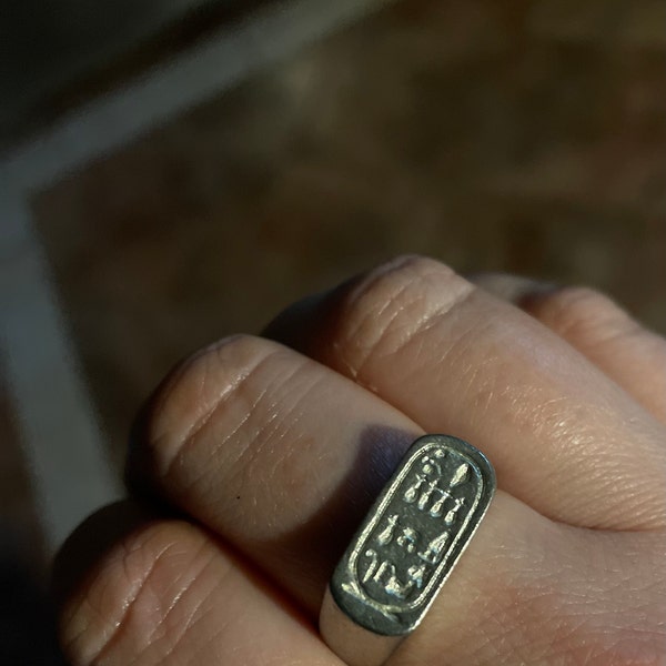 Nefertiti Cartouche Wax Seal Signet Ring - Etsy