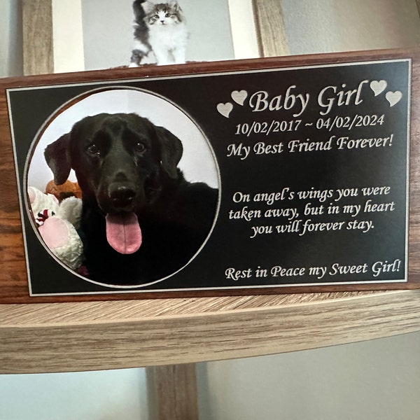 Engraved Pet Loss Poem Plate Frame Plates 3 Square Many Choices or ...