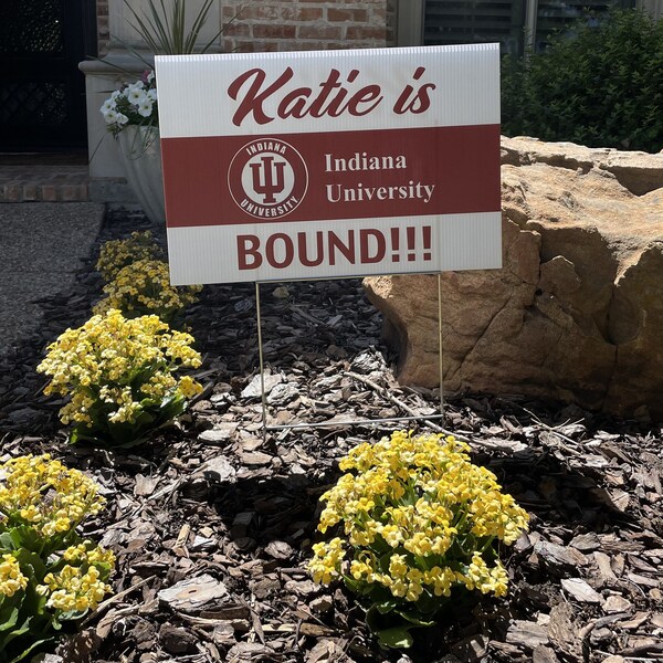 Personalized College Bound Yard Sign, College Logo Sign, Custom ...