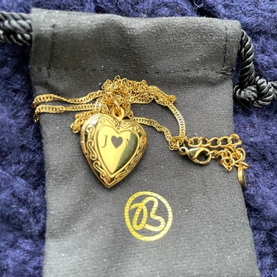 Heart Locket Necklace With Photo, Big Heart Locket, Vintage Locket ...