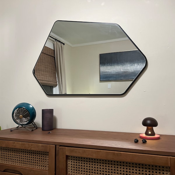 Irregular Bathroom Mirror, Asymmetrical Wall Mirror, Aesthetic Angled ...