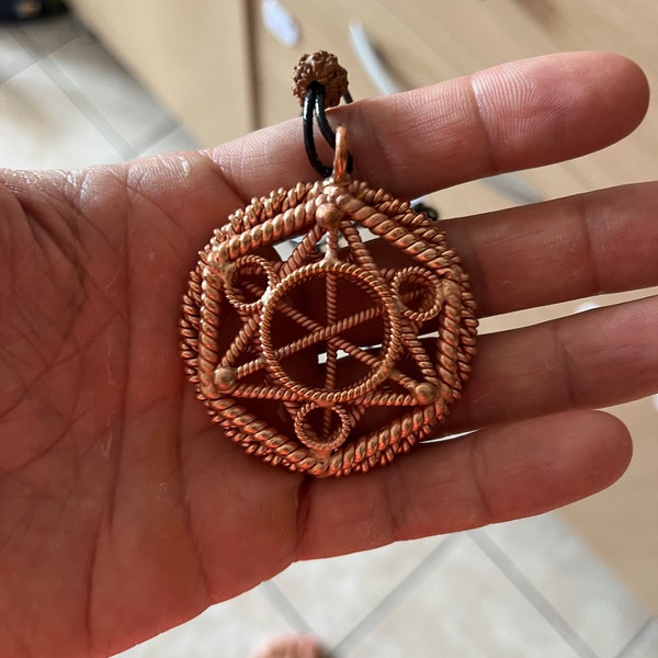 Tensor Ring Generator Pendant Metatron Cube - Etsy