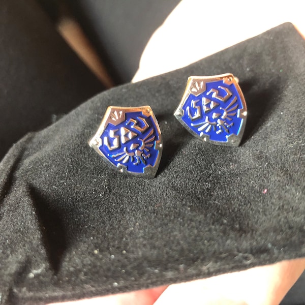 Legend of Zelda Hylian Shield Cufflinks - Premium Steel & Enamel - Etsy