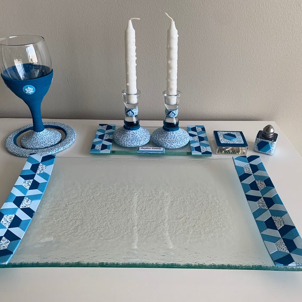 Shabbat Candlestick Holder & Matchbox, Handmade, Judaica, Personalized ...