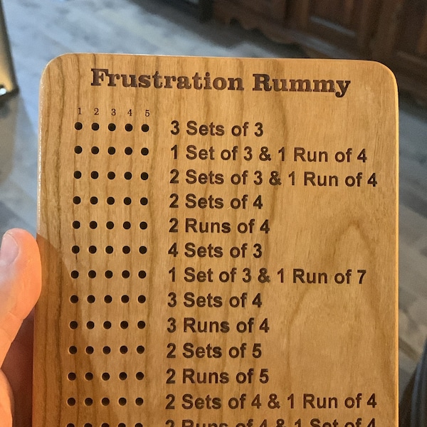 Frustration Rummy Game Board With Peg Storage - Etsy