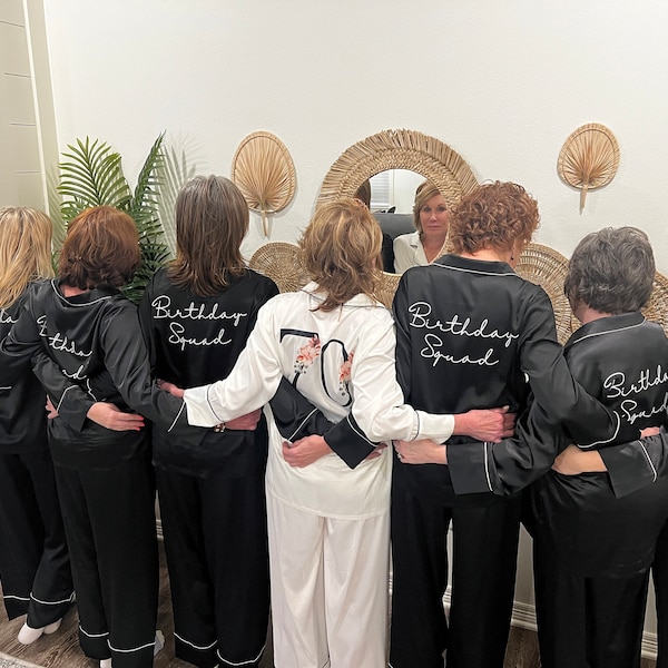 Personalised Satin Pyjamas 30th Birthday ,18th 21st Birthday Pajamas ...