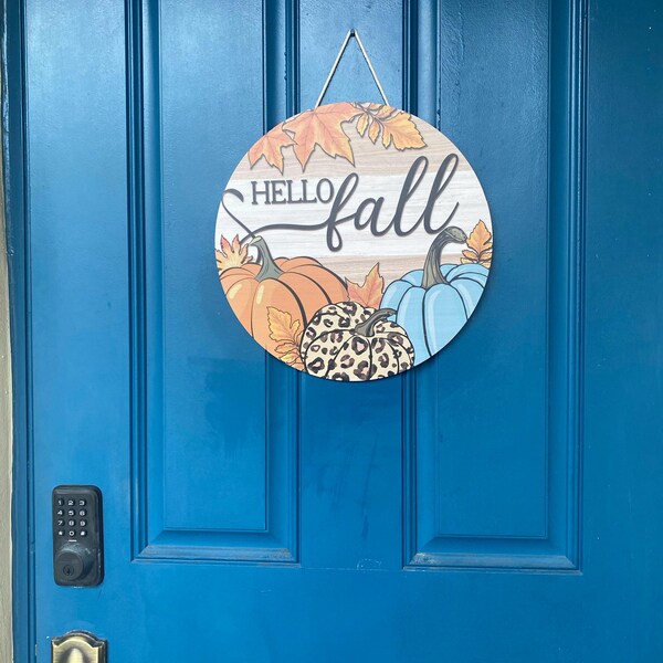 Fall Pumpkins Door Corner Decor, Fall Door Topper, Fall Home Decor ...