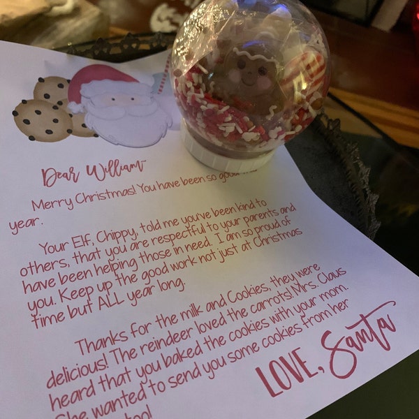 EDITABLE Letter From Santa, Santa Letter Instant Download, Personalized ...