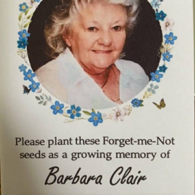 10 Personalised Forget-me-not Seeds Funeral Memorial Memory - Etsy UK
