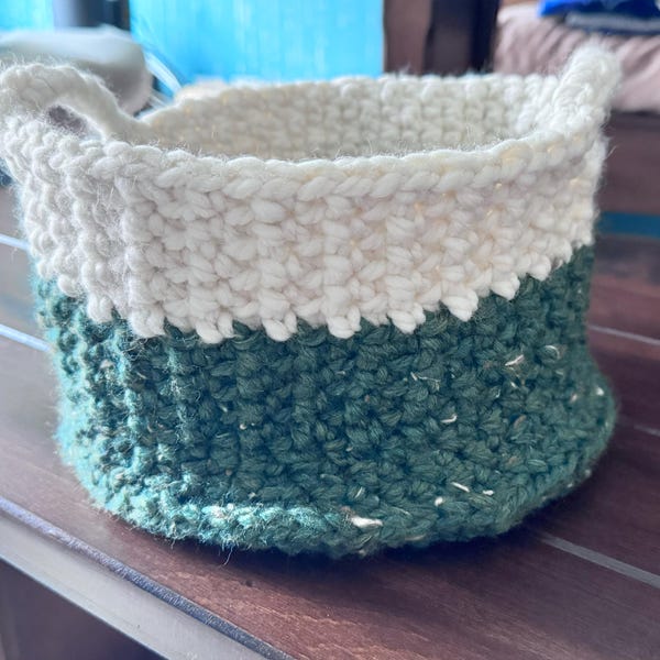 CROCHET PATTERN & Video/two-toned Nesting Baskets, Crochet Basket Pattern, 3 Sizes Included, Pdf ...