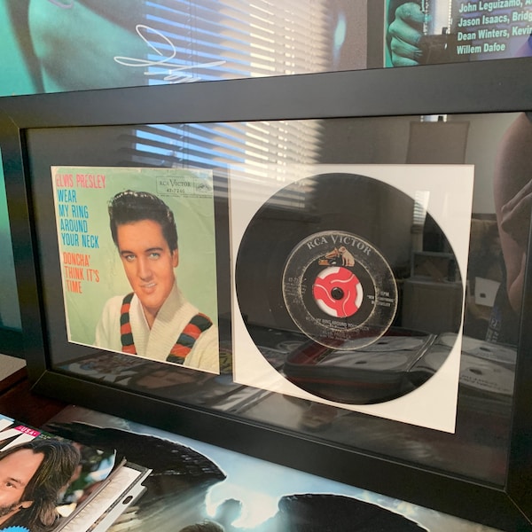 45 Rpm Record Picture Frame Displays Sleeve and 7" Vinyl - Etsy