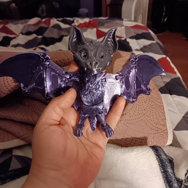 Bat .STL Digital File for 3d Printing, Print-in-place Body, Snap-fit ...