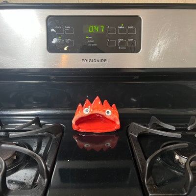 Pre-order Handmade Ceramic Fire Demon Spoon Rest, Unique Christmas Gift ...