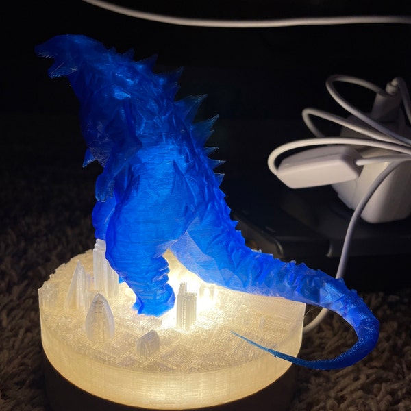 Godzilla’s London Vacation - LED Lamp - Free Shipping! - Etsy