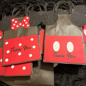 Mickey Mouse Paper Favor Bags Mickey Mouse Bags Mickey Mouse - Etsy