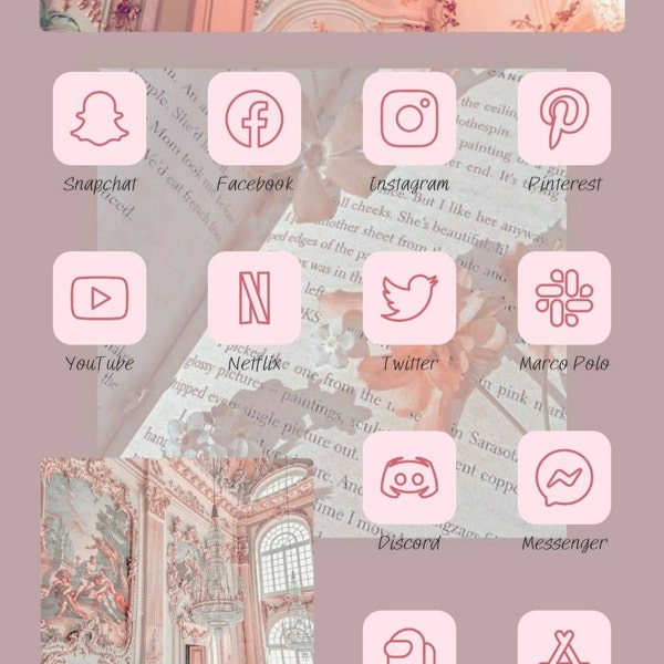 Pink Sakura App Icon Pack - Premium Handcrafted Icons for Aesthetic ...