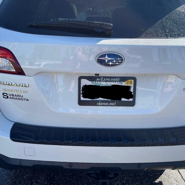 As If You Could Outrun Me Funny Gen Z Twilight Meme License Plate Frame ...