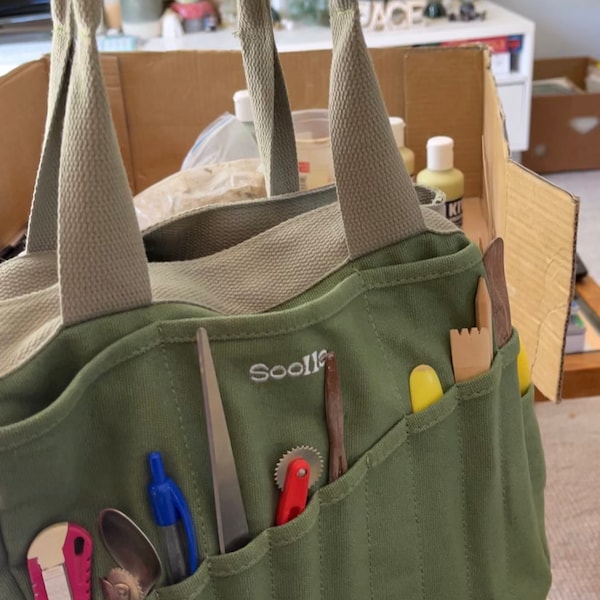 Lilac Love Soolla® Studio Artist Bag, Art Supply & Pottery Tool Bag ...