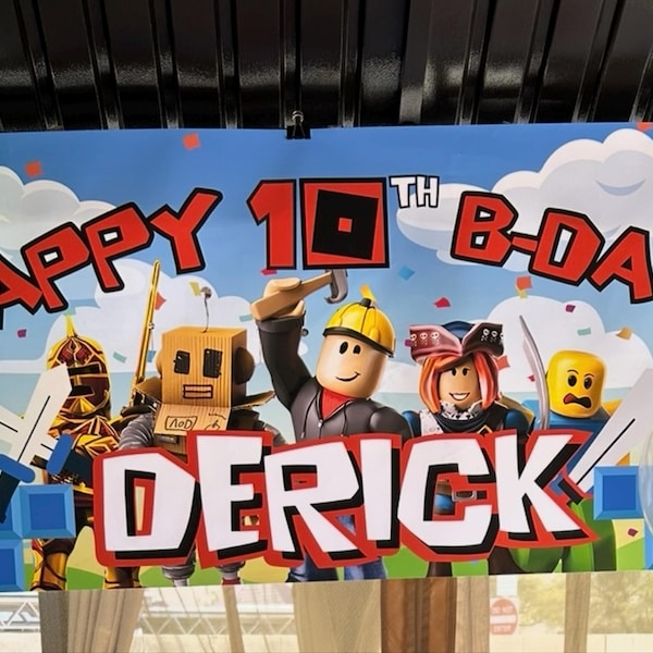Roblox Birthday Banner - Etsy