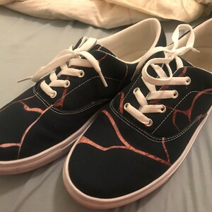 Kintsugi Art High-top Canvas Shoes Marble | Etsy