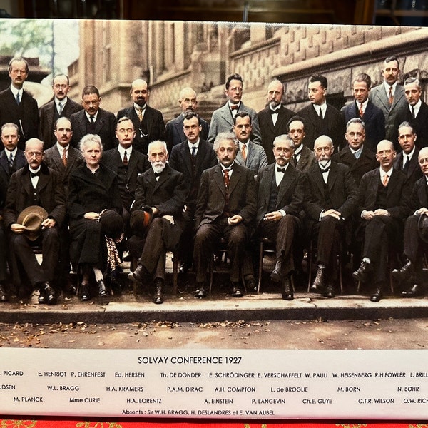 Solvay Conference 1927 Canvas,vintage Physics Poster,science Print ...