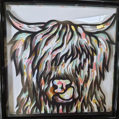 Highland Cow 3D Layered SVG for Cardstock/ Colorful Cow Wall Art ...