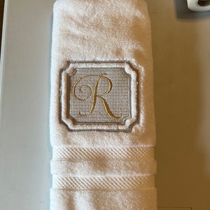 Double Square Embossed Embroidery Monogram Frame - Instant Download - Etsy