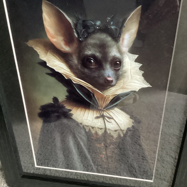 Gothic Bat in Dress, Vintage Poster, Art Poster Print, Home Decor ...