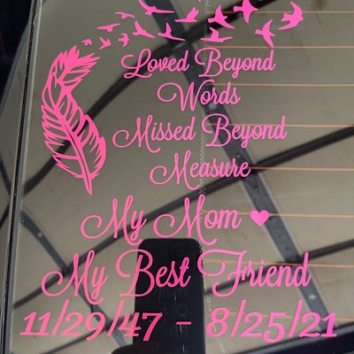 Loved Beyond Words Missed Beyond Measure Car Decal in Loving - Etsy