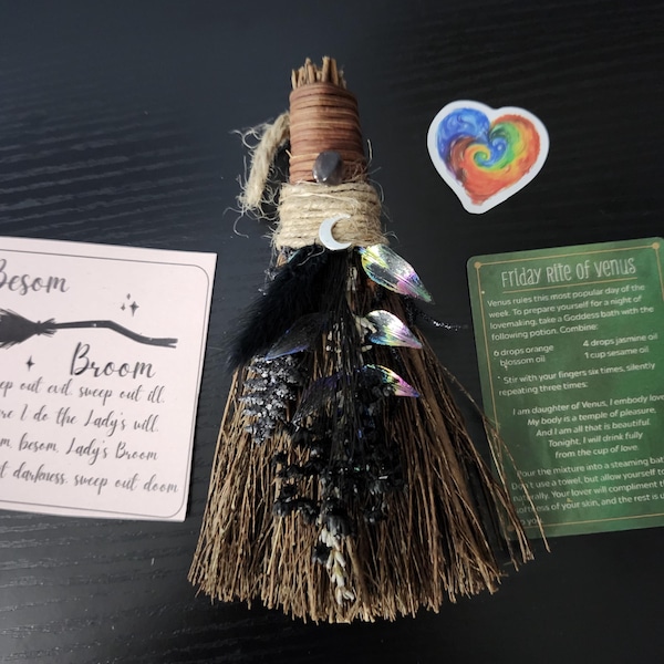 Witch Besom, Witch Broom, Altar Broom, Mini Cinnamon Broom, Witch Decor, Altar Decor, Altar Tool ...