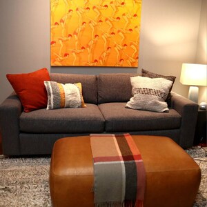 Beautiful Grey and Cream Hand Block Printed Small Area Rug, Square ...