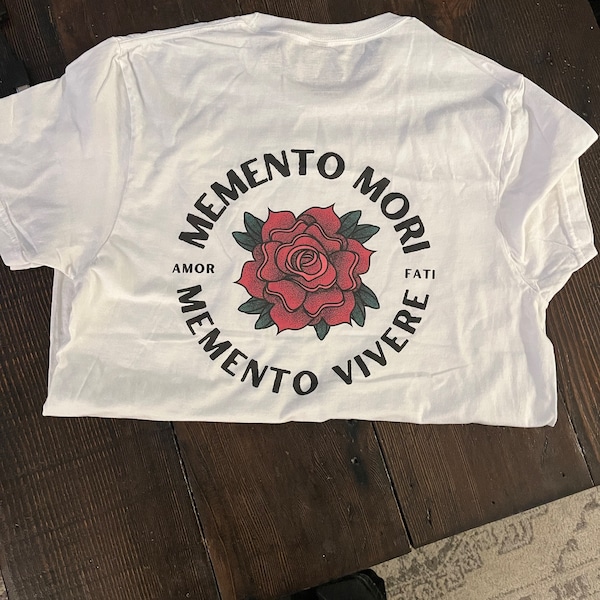 Memento Mori Memento Vivere Rose Hourglass T-shirt, Marcus Aurelius ...