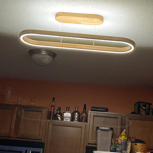 Pool Table Light Modern Oak Wood, Elegant High-quality Handcrafted ...