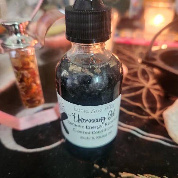 Uncrossing Body Oil, Undo Bad Luck, Hoodoo Oil, Conjure Oil, Witchcraft ...