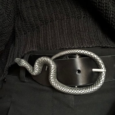 Unique Snake Belt Buckle Pewter Color 6 L X 2 5/8 w - Etsy