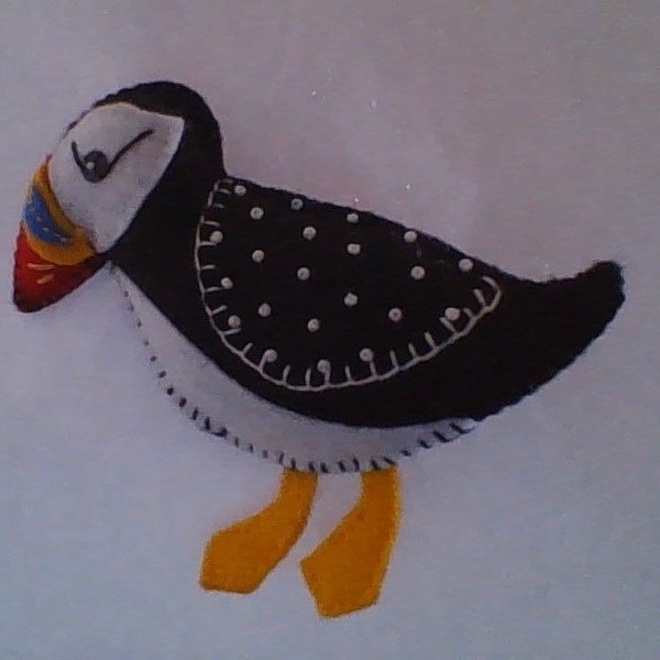 Felt Puffin Ornament PDF Sewing Pattern, Puffin Digital Pattern for ...