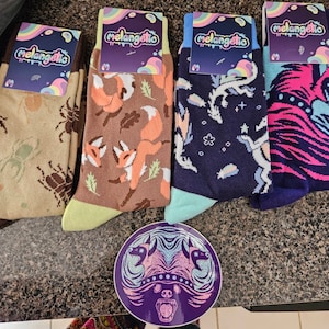 Socks the Skunk's Sock Pile Acrylic Shaker Keychain - Etsy