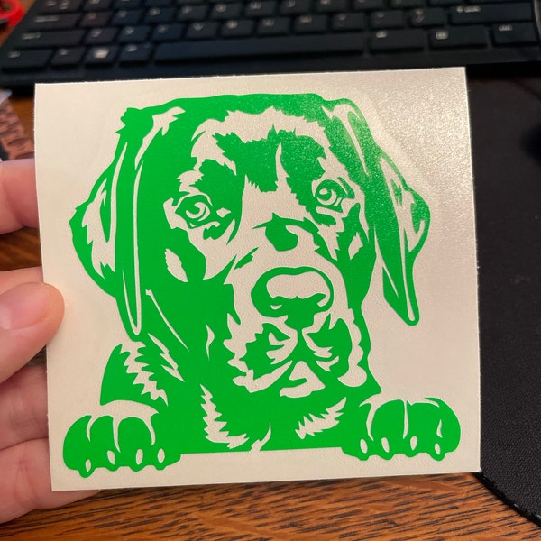 Labrador Decal | Peeking Labrador Decal | Labrador Sticker | Peeking ...