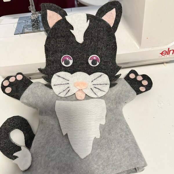 Cat Hand Puppet Pattern, PDF Pattern for Hand Puppet, Puppet Sewing ...