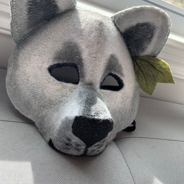 Silver Fox Costume Mask With Removable Butterfly Wing Accessory - Etsy