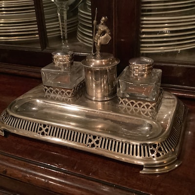 1-3/4 Square Clear Glass Inkwell Antique Reproduction With Ink - Etsy